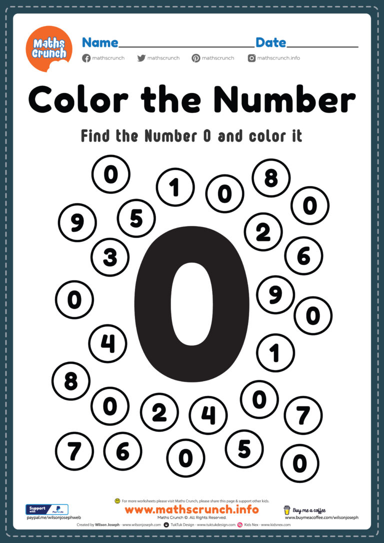 Math Coloring and Counting Number - Free Printable PDF