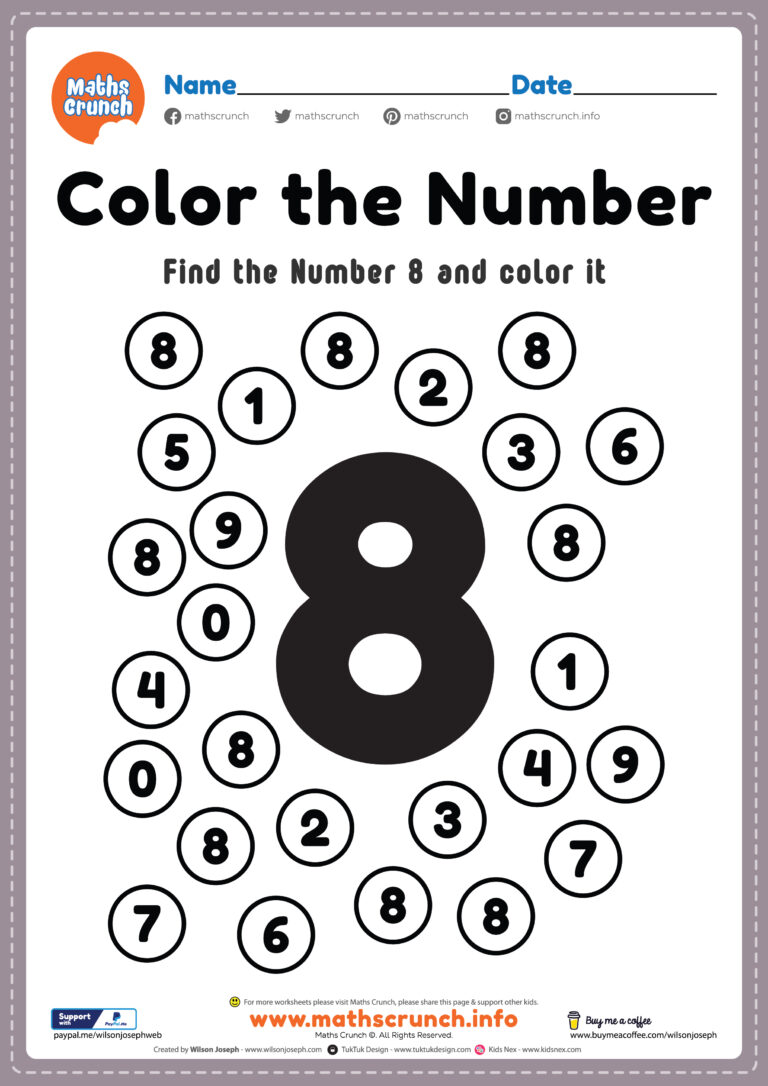 Number Names 1 to 20 - Free Printable PDF for Preschool Kids